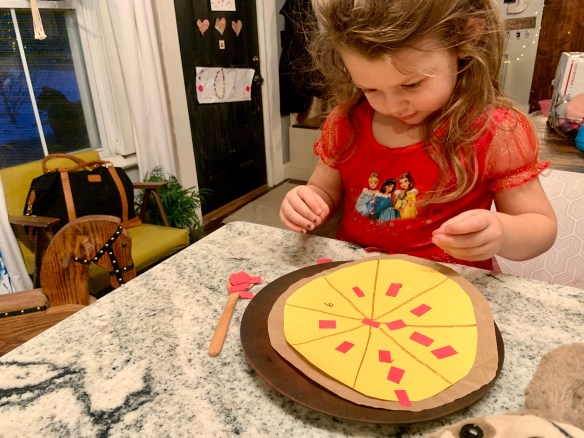 Toddler Activity and Snack: National Pizza Day | Grey Skies & Rainbow Highs