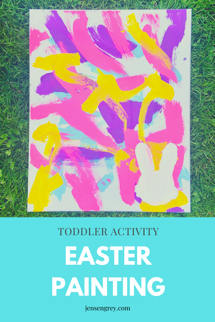 Toddler Activity: Easter Painting | Grey Skies & Rainbow Highs