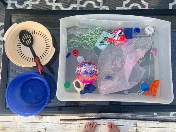Toddler Activity: Ocean Pollution Cleanup | Grey Skies & Rainbow Highs