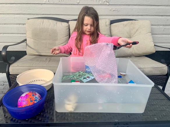 Toddler Activity: Ocean Pollution Cleanup | Grey Skies & Rainbow Highs