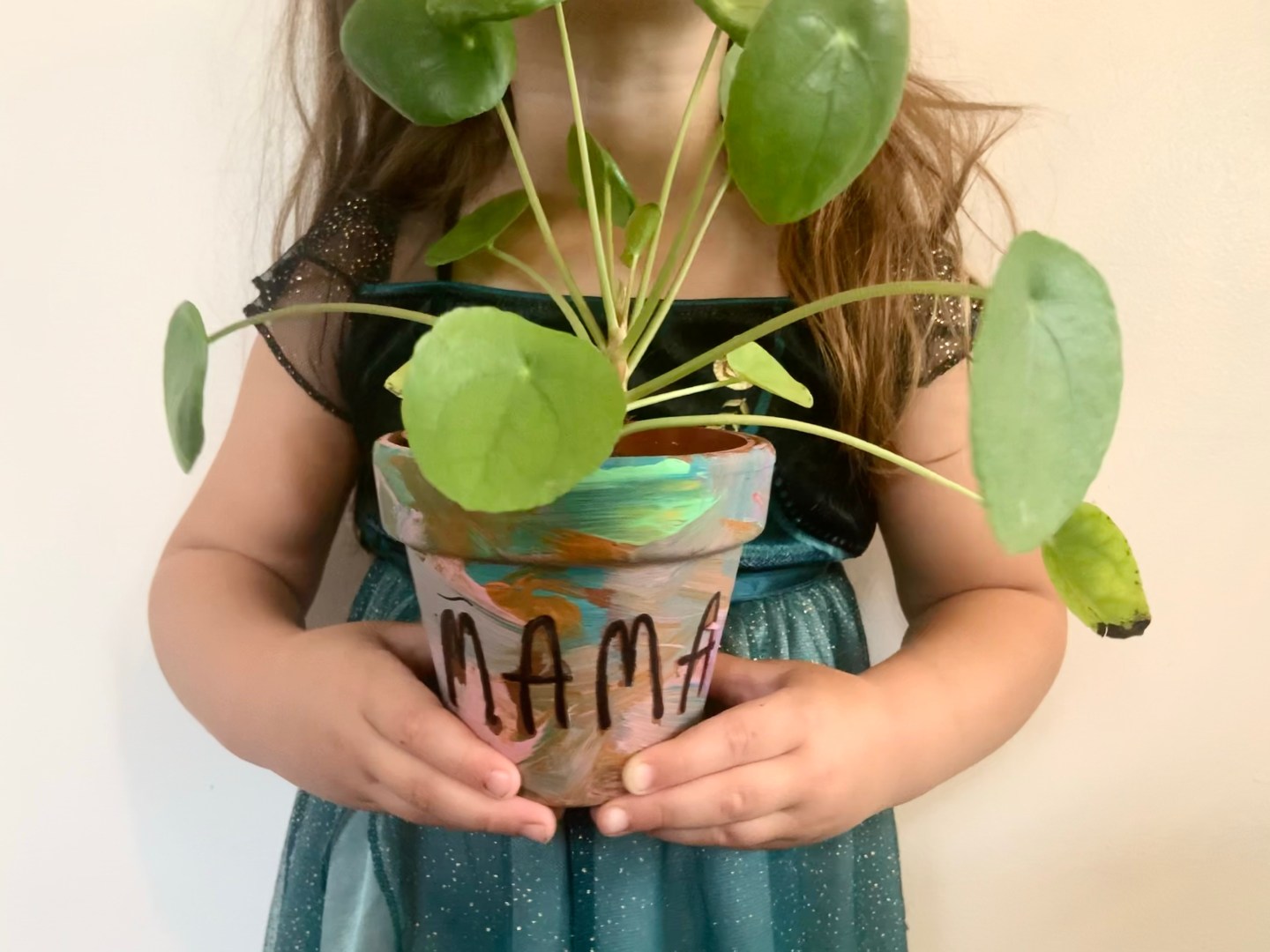 Toddler DIY: Painted Flower Pots | Grey Skies & Rainbow Highs