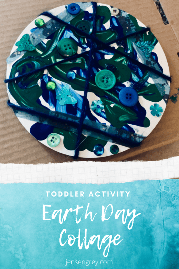 Toddler Activity: Earth Day Collage | Grey Skies & Rainbow Highs