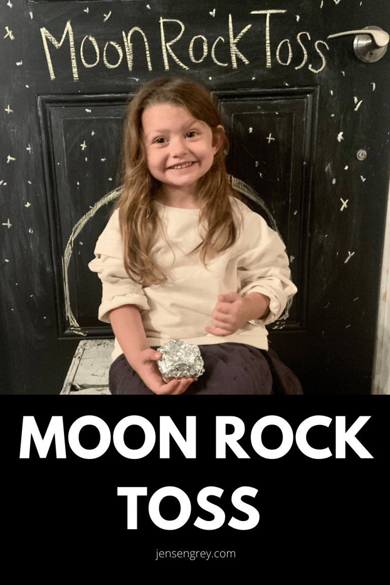 Toddler Activity: Moon Rock Toss | Grey Skies & Rainbow Highs