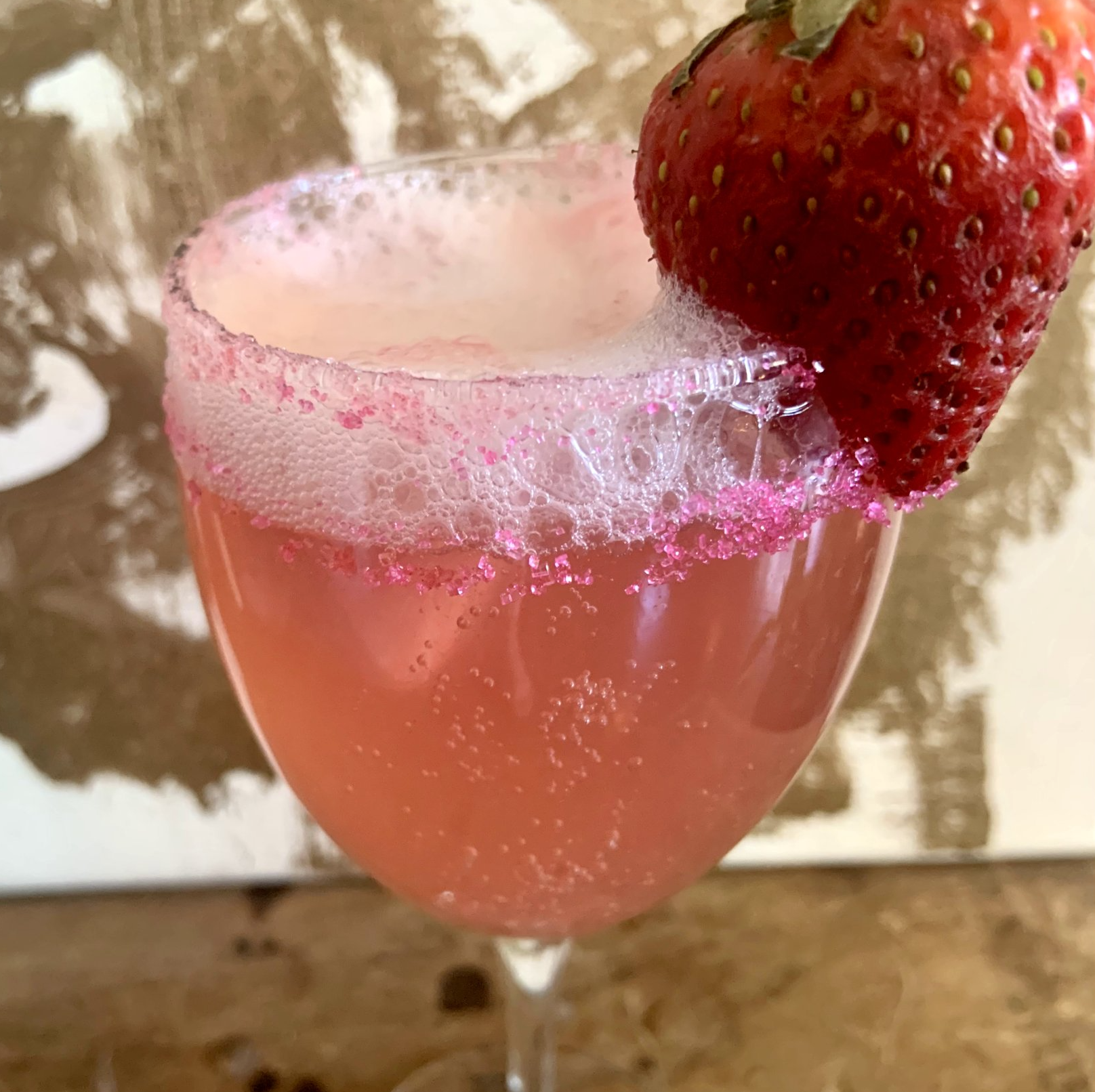 Mommy Recipe: Strawberry Lemonade Mimosa | Grey Skies & Rainbow Highs