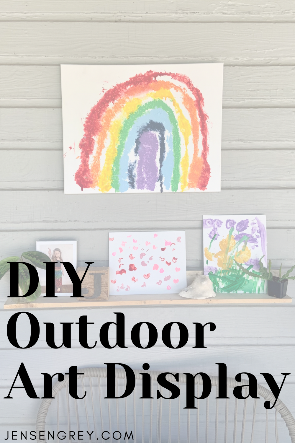 DIY Outdoor Art Display | Grey Skies & Rainbow Highs