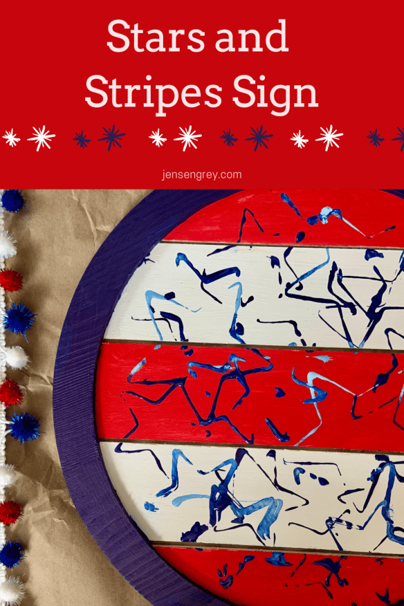 DIY Stars and Stripes Sign | Grey Skies & Rainbow Highs