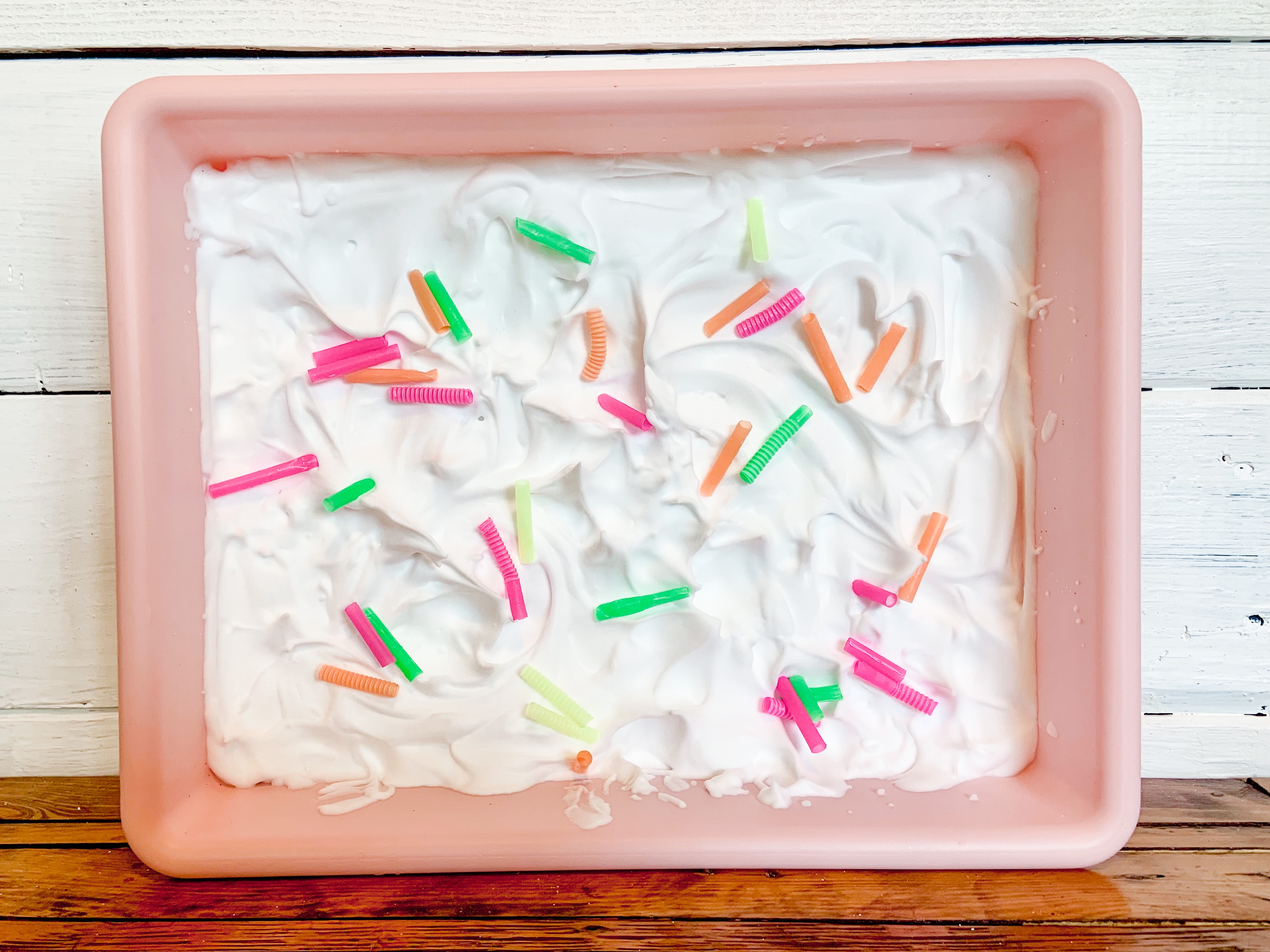 Toddler Activity: Cake Decorating Sensory Bin | Grey Skies & Rainbow Highs