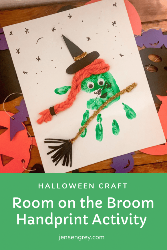 Preschool Book Pairing Activity: Room on the Broom Handprint Art | Grey ...