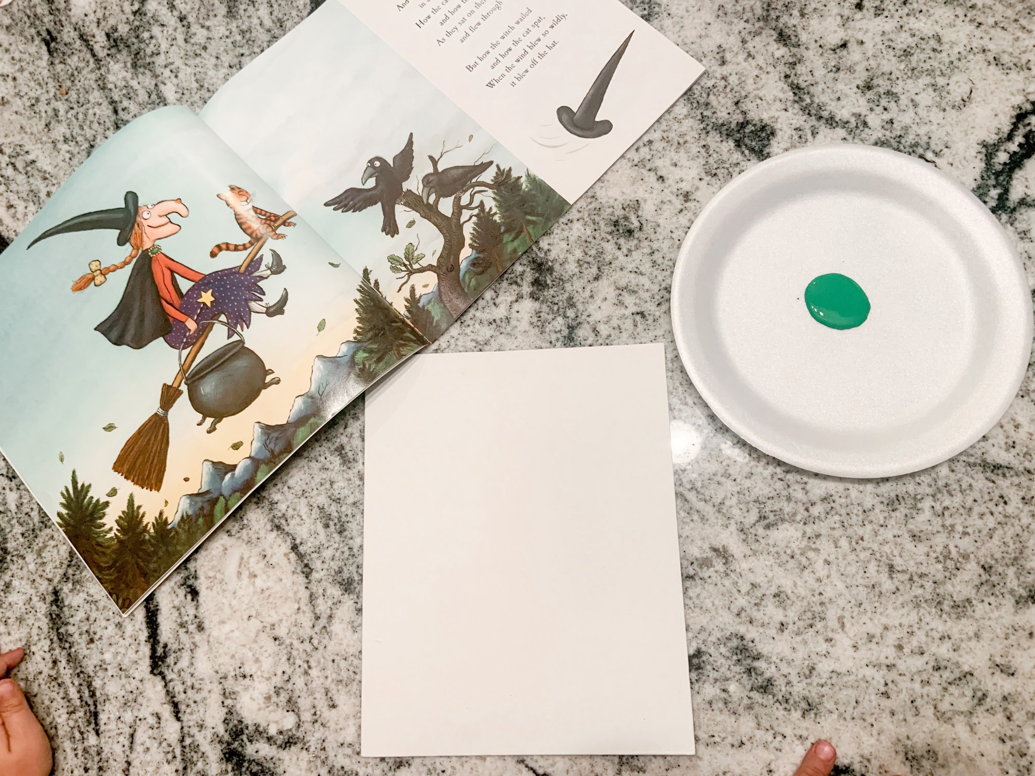 Preschool Book Pairing Activity: Room on the Broom Handprint Art | Grey ...