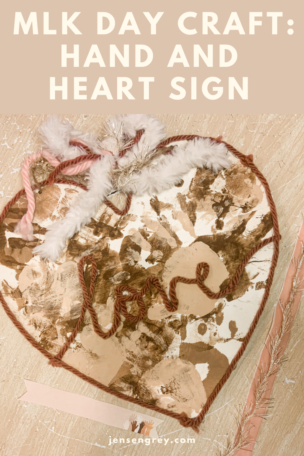 MLK Day Craft: Hand and Heart Sign | Grey Skies & Rainbow Highs