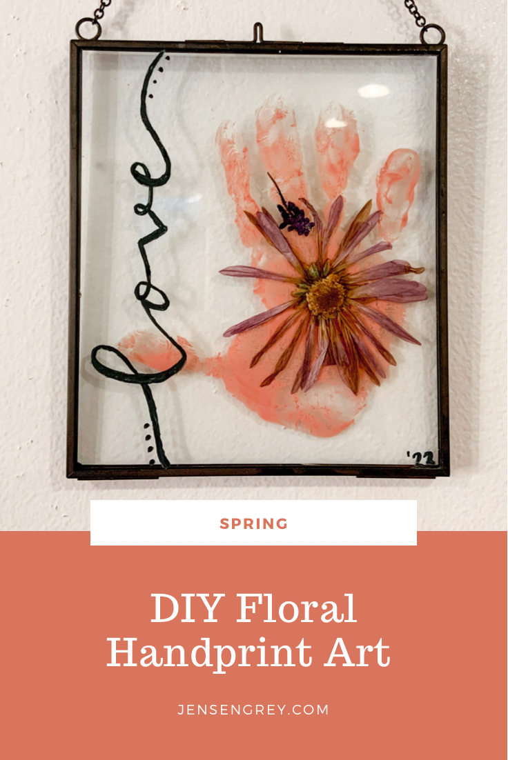 DIY Floral Handprint Art | Grey Skies & Rainbow Highs