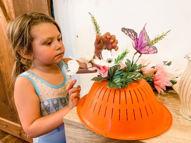 Kids Floral Arrangement Activity | Grey Skies & Rainbow Highs