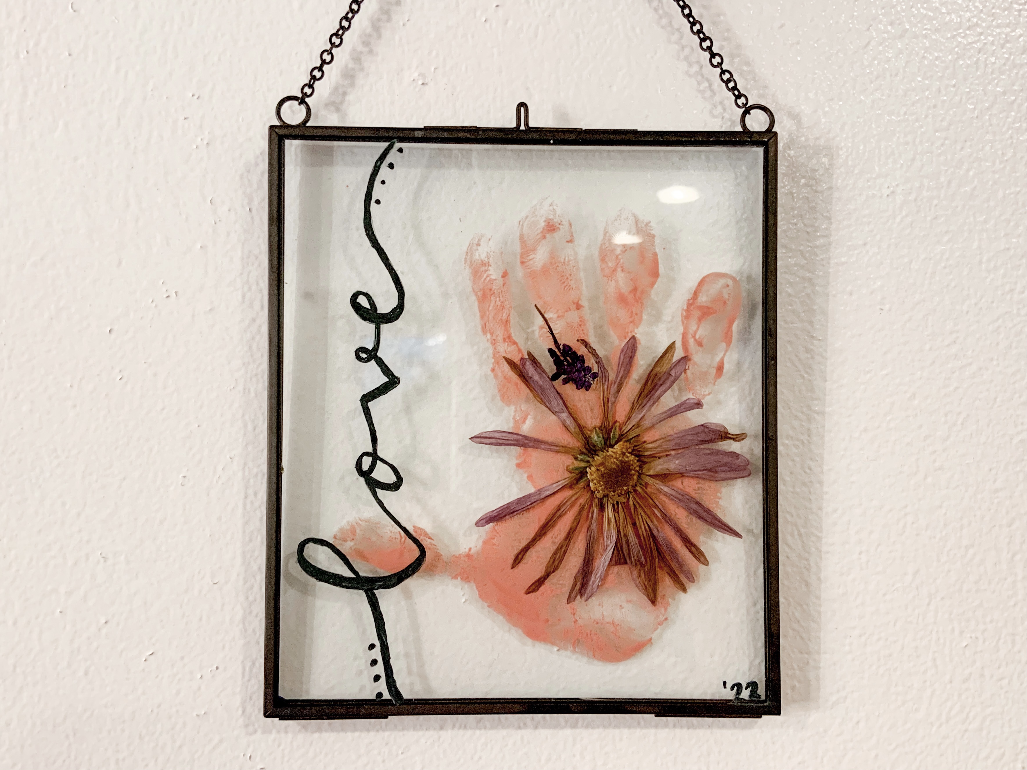 DIY Floral Handprint Art | Grey Skies & Rainbow Highs